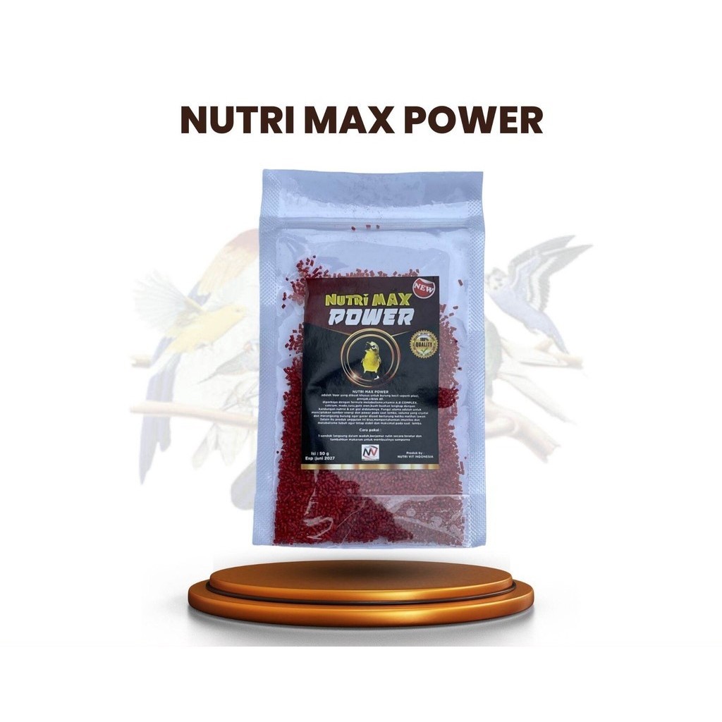 Jual Voer Nutri Max Power 50 gr - Makanan Pakan Burung Pleci Kolibri ...