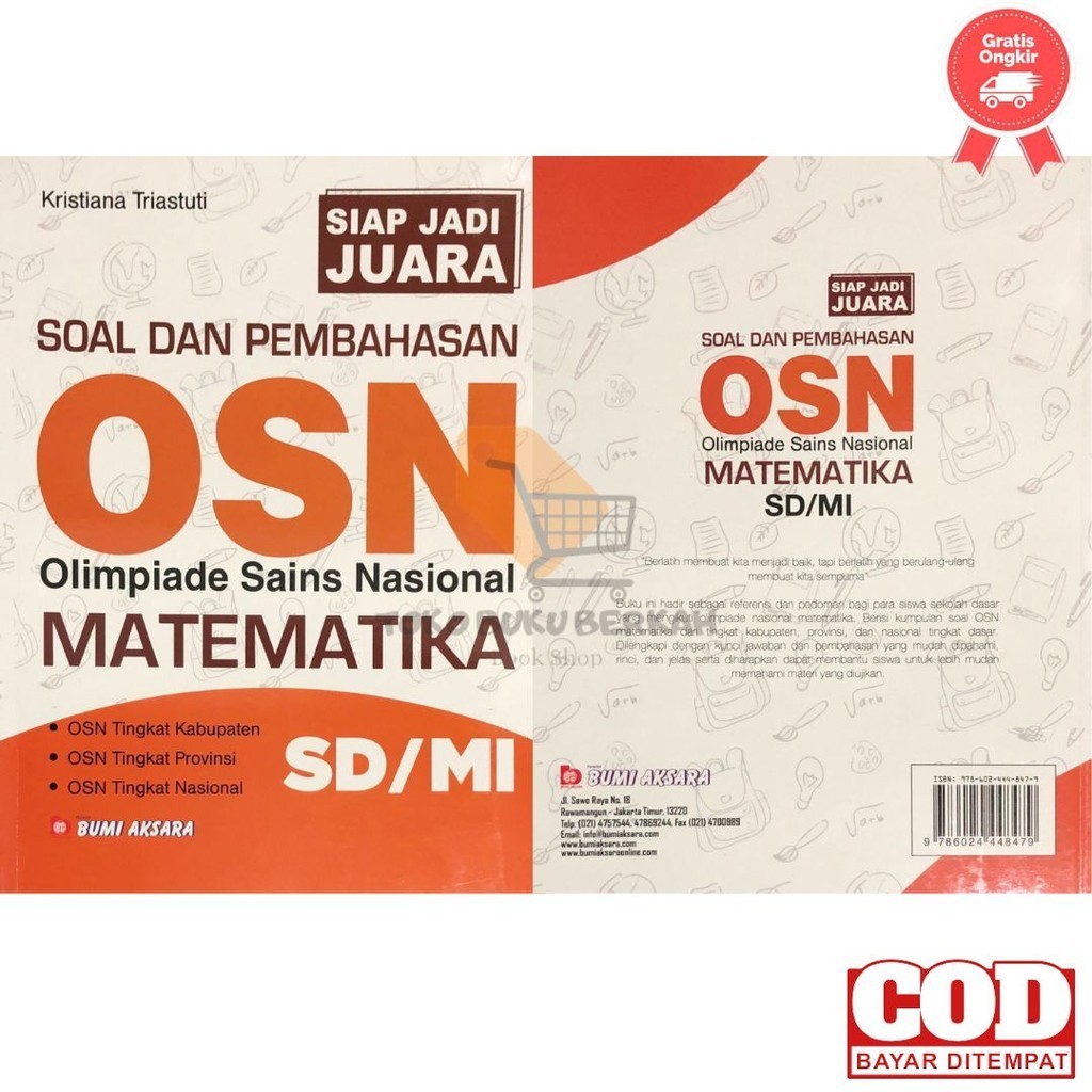 Jual osn matematika sd mi siap jadi juara olimpiade sains nasional soal dan pembahasan penerbit ...