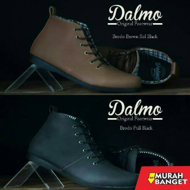 Jual Boots pria terbaru- Sepatu Boots Sol Hitam DALMO ORIGINAL FOOTWEAR Hand Made Bandung Ori ...