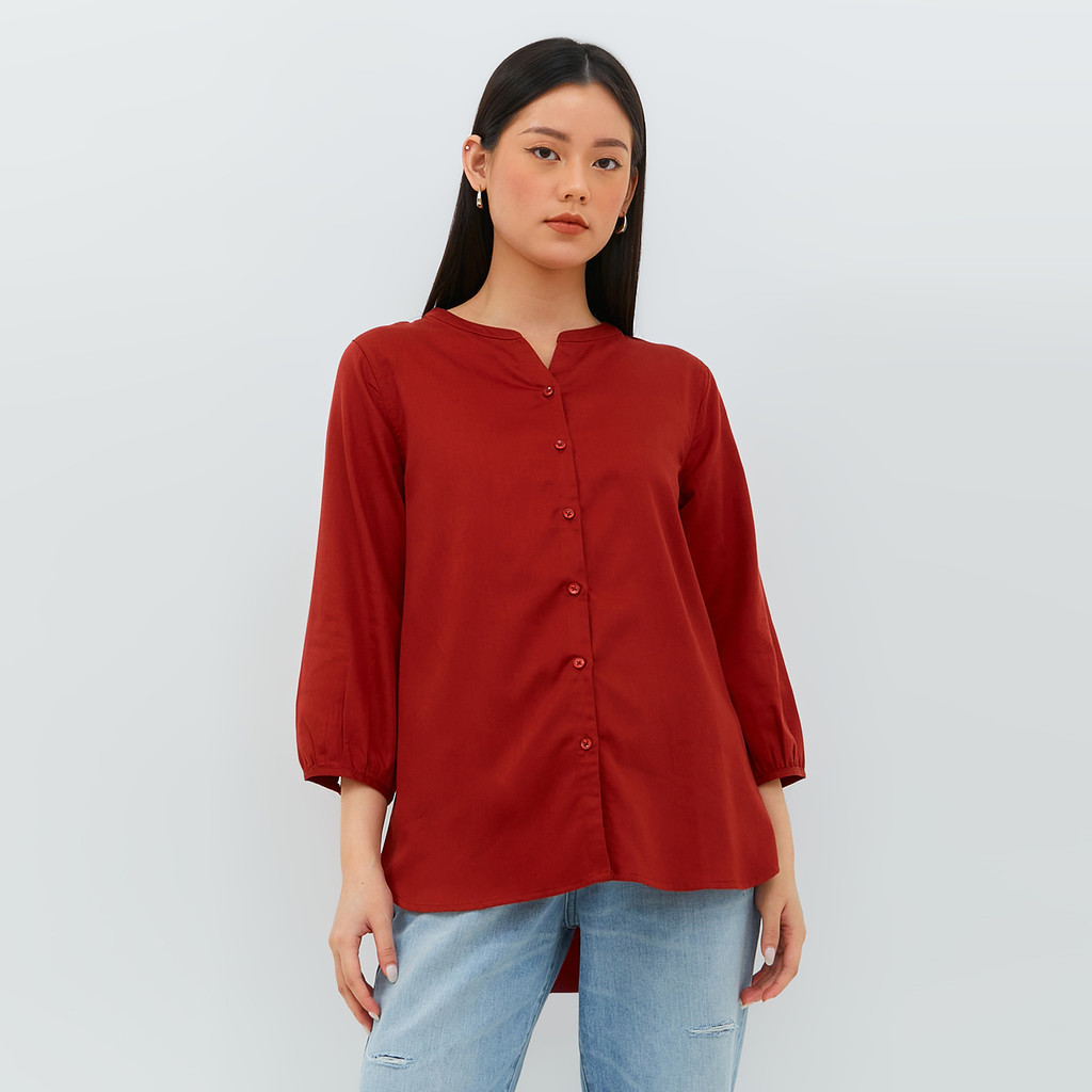 Jual Geela Official - Zendaya Red Blouse (G.1398) - Blouse Wanita ...