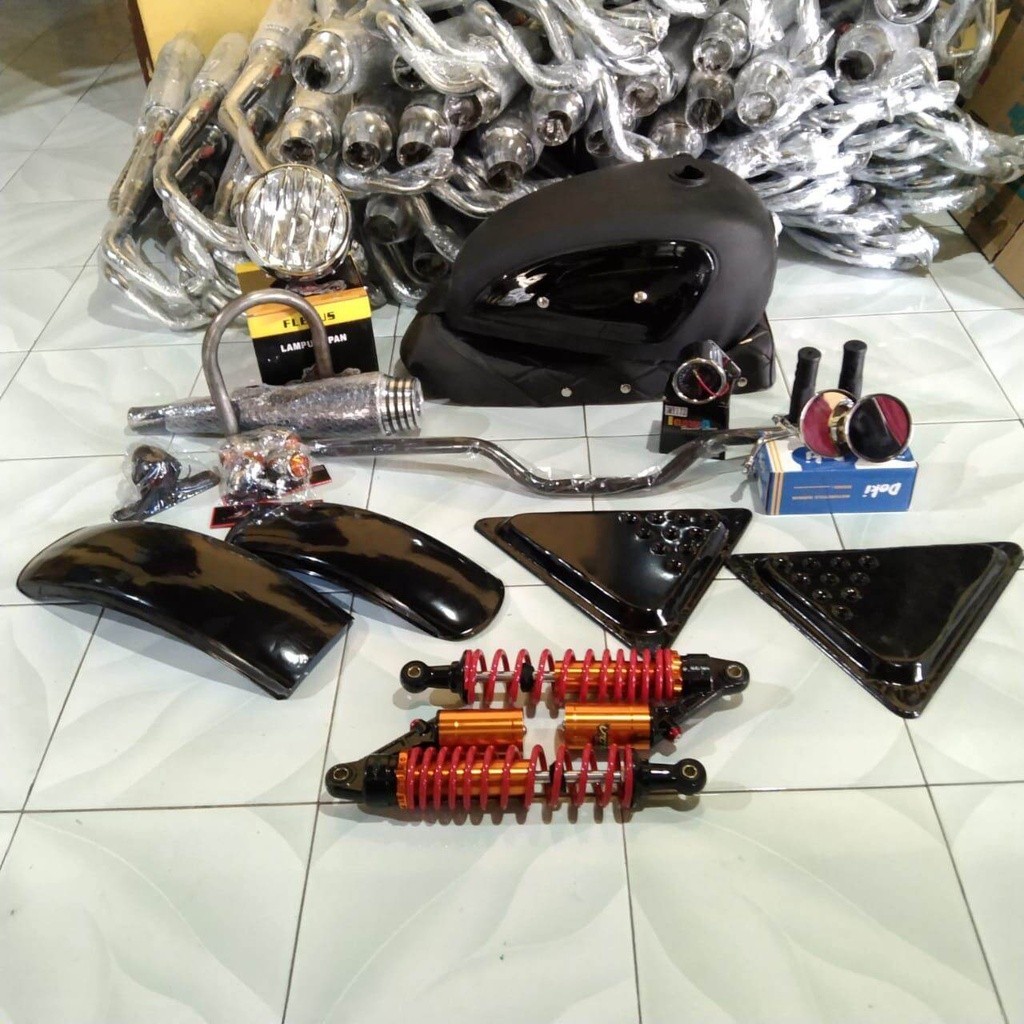 Jual [GM] PAKET MOTOR SCRAMBLER JAPSTYLE BOBBER SPAREPART MOTOR ...