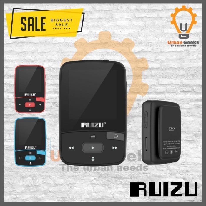 Jual Ruizu X50 Sport Bluetooth HiFi DAP MP3 Player 8GB ORIGINAL alt X05 ...