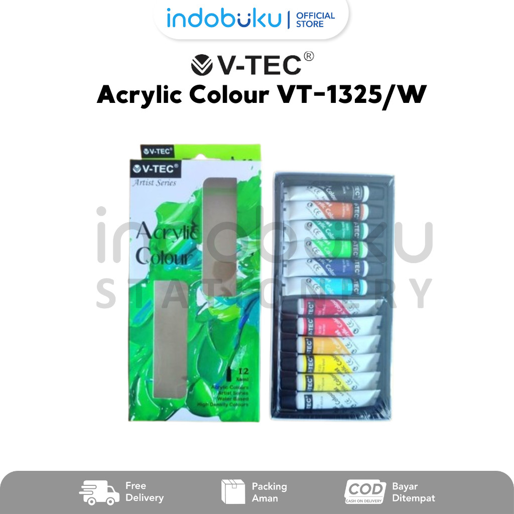 Jual Acrylic Colour Cat Akrilik 12 Warna 6ML V-Tec VT-612/A | Shopee Indonesia