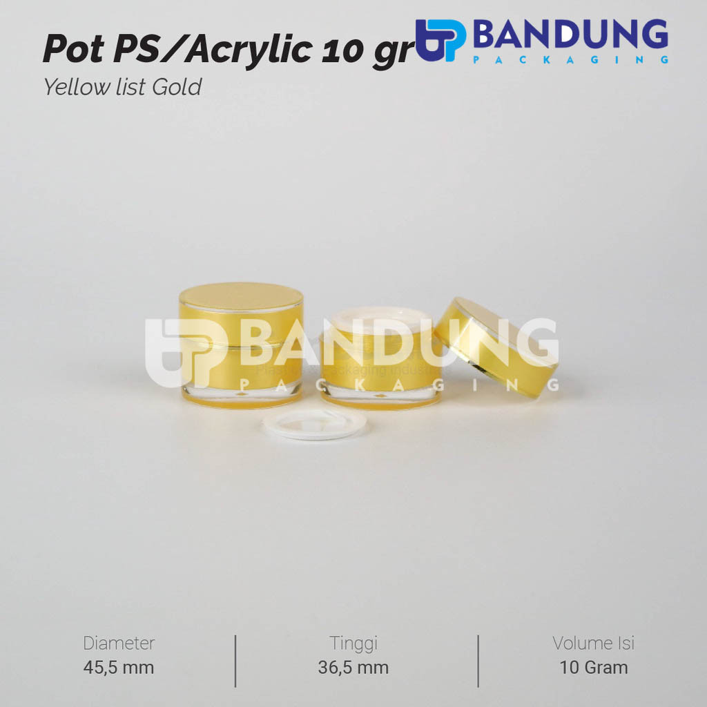 Jual Pot Cream Kuning 10 Gram Acrylic / Pot Acrylic 10 gr - Bandung ...