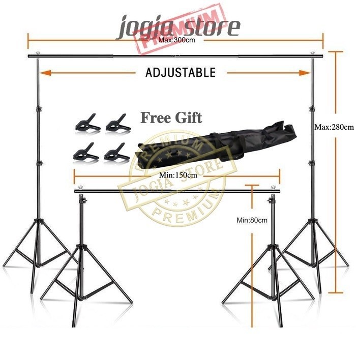 Jual Stand Background XL Stand Latar Backdrop Tripod Foto Studio Besar ...