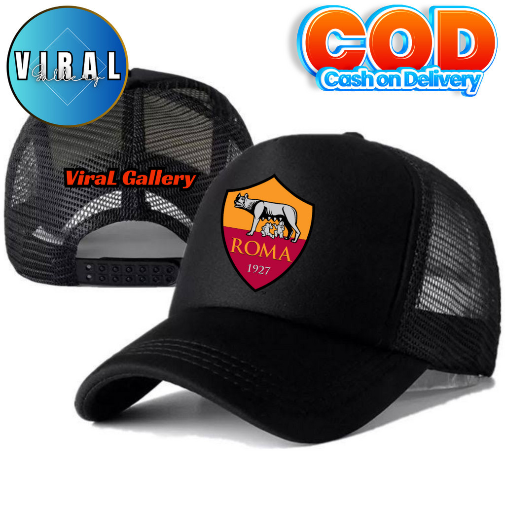 Jual ViraL Gallery Topi Trucker AS ROMA - Topi Distro AS ROMA Logo ...