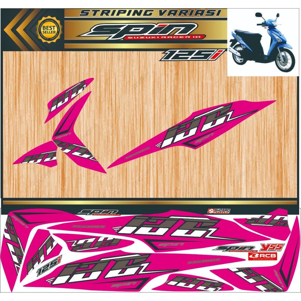 Jual SETIKER/ STIKER STRIPING VARIASI MOTOR SPIN 125 /STICKER | Shopee ...