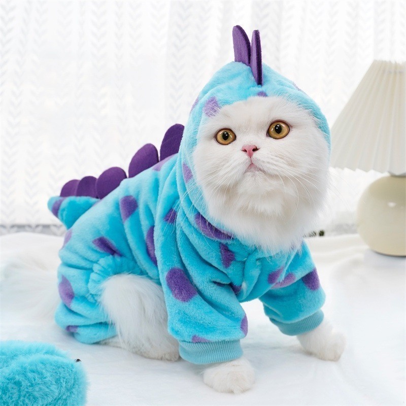 Jual Baju Kucing anjing model Dinosaurus Biru Bahan premium - Baju ...