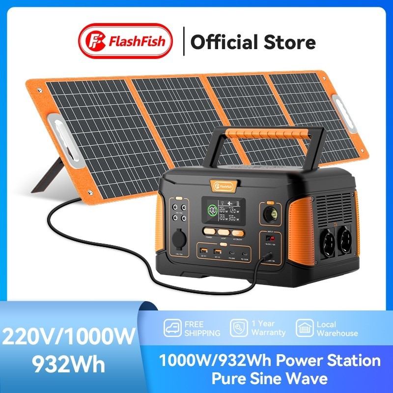 Jual (Ready) Flashfish Power Station Portable 1000W 932Wh Camping Solar Generator AC/DC/USB ...