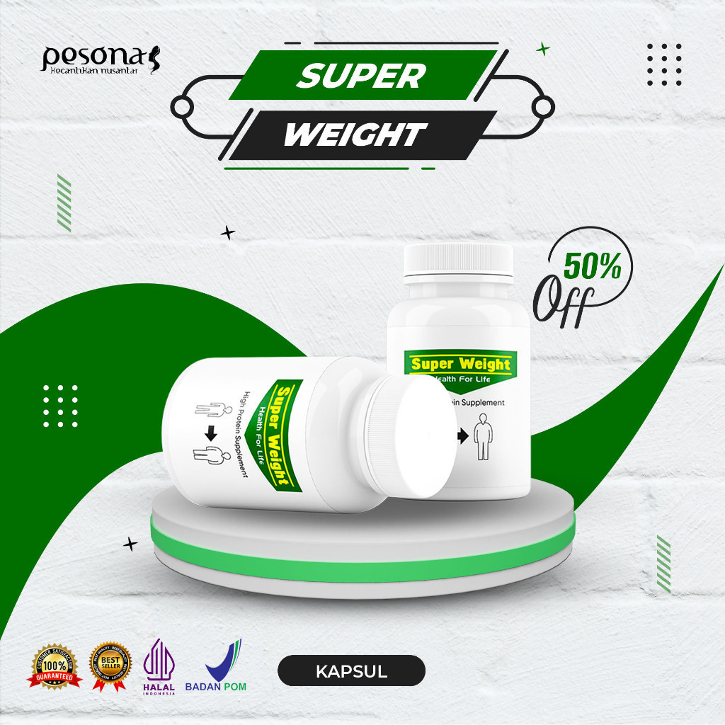 Jual [PROMO 50%] SUPER WEIGHT KAPSUL - SUPLEMEN PENAMBAH BERAT BADAN ...