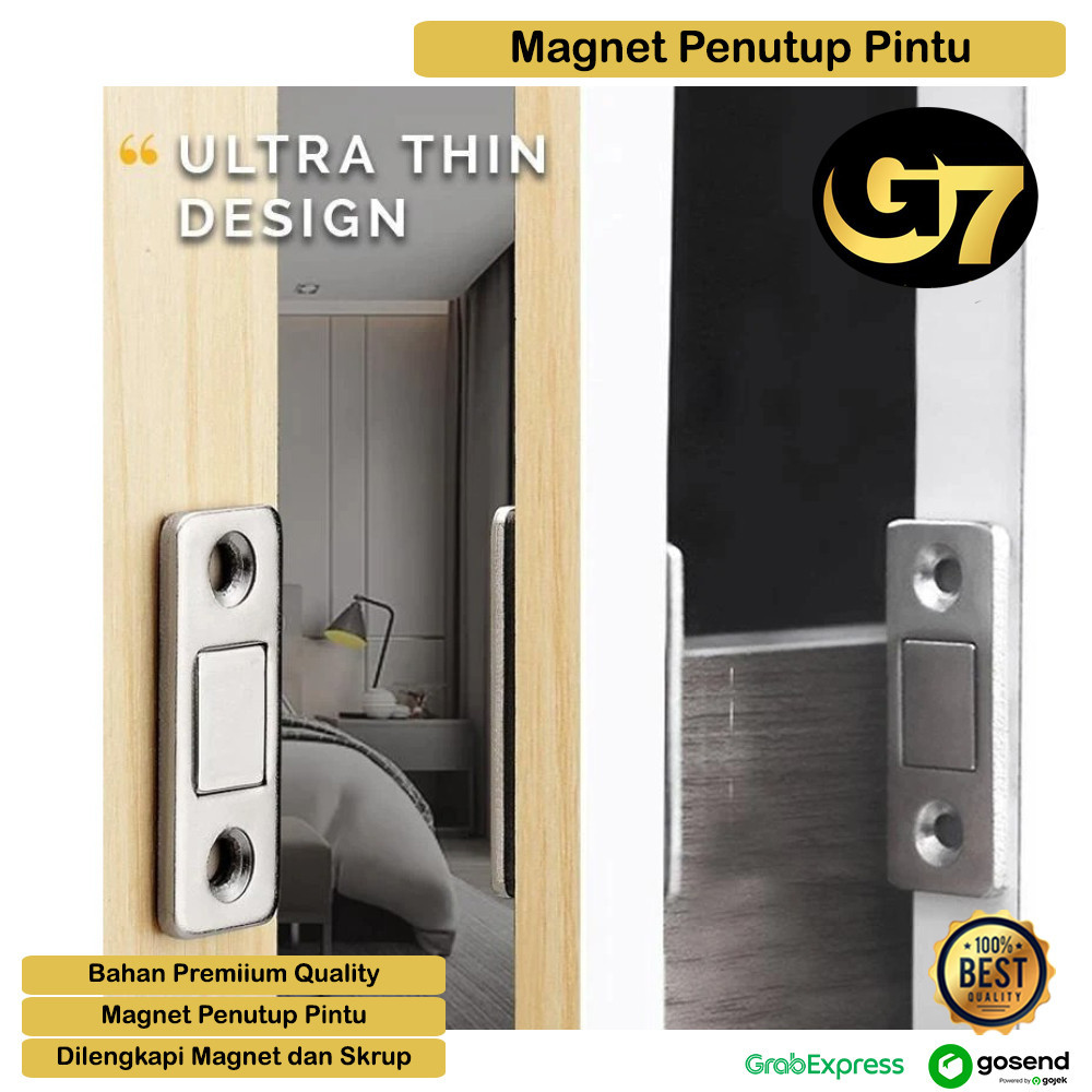 Jual Magnet Pintu Lemari Kayu Laci Plat Magnetic Perekat Penahan Pintu ...
