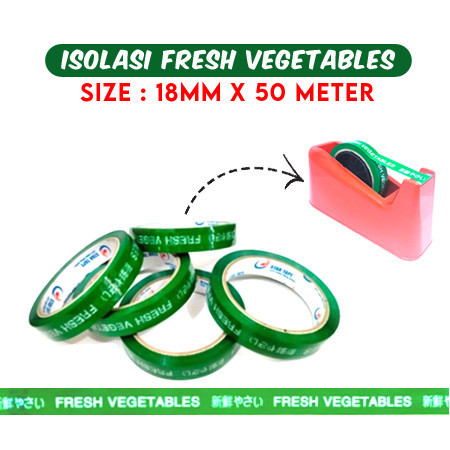 Jual Lakban Isolasi Selotif FRESH VEGETABLES Untuk Salad Buah Sayur ...