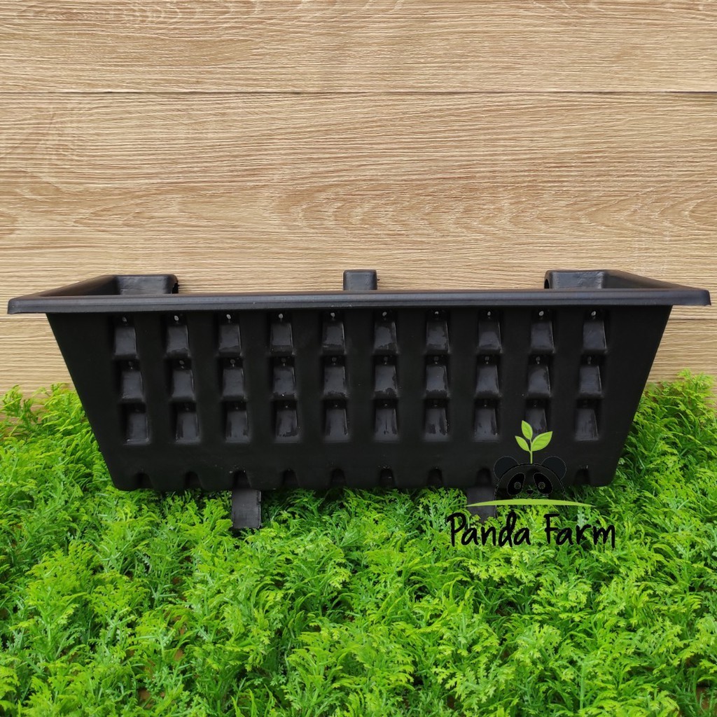 Jual Pot dinding segi hias , uk 40 warna hitam roemah - po tanaman ...