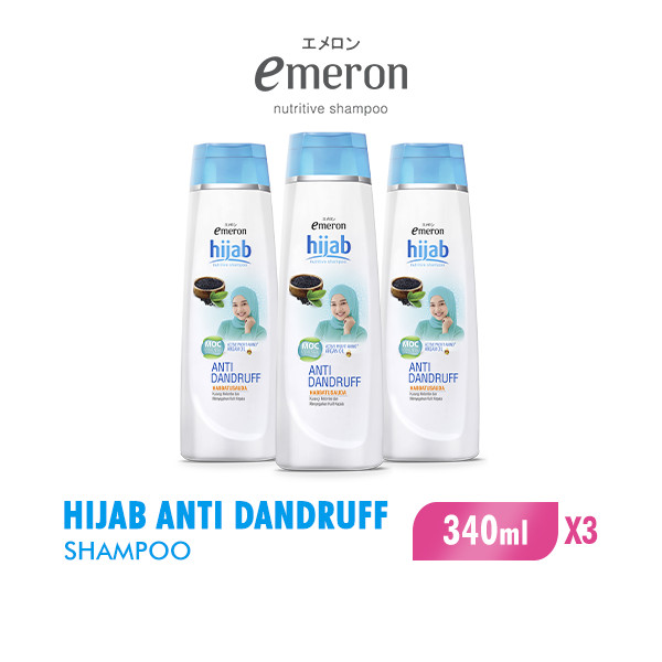 Jual Emeron Shampoo Hijab Anti Dandruff Botol 340 ml x3 | Shopee Indonesia
