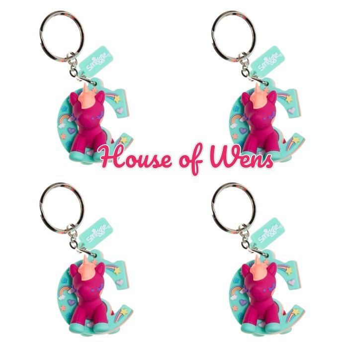 Jual SMIGGLE UNICORN SCENTED ALPHABET KEYRING ORIGINAL - GANTUNGAN ...