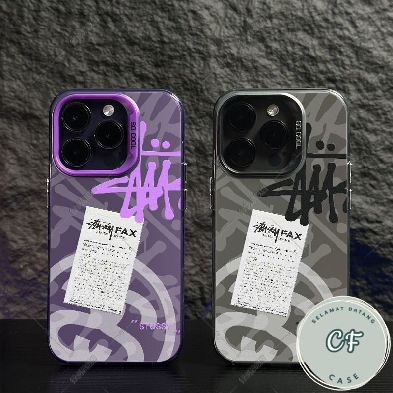 Jual Casing ponsel bermotif logo merek hitam dan ungu yang mewah IPhone ...