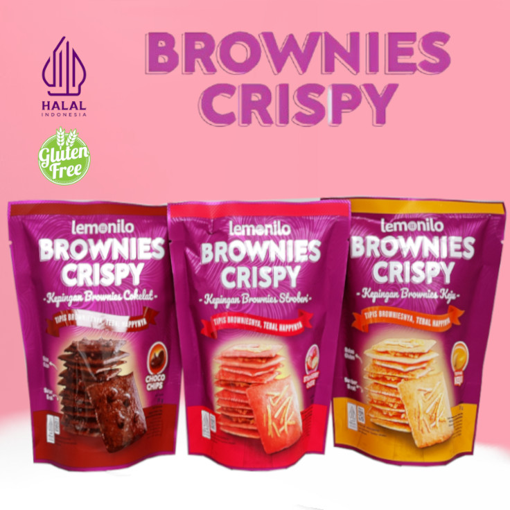 Jual LEMONILO Brownies Crispy Keju, Chocochips, Strawberry Cheese ...