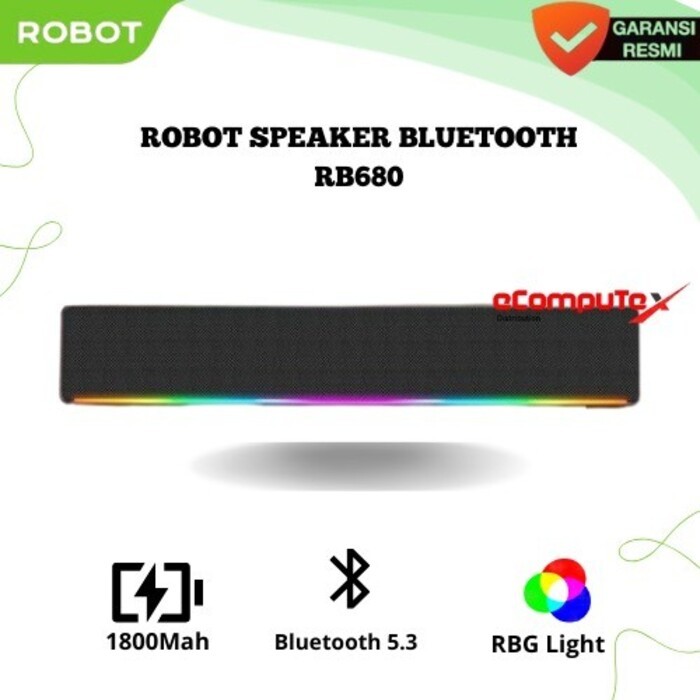 Jual SPEAKER BLUETOOTH RB-680 SOUNDBAR SPEAKER RGB LIGHTSHOW 10W DUAL ...