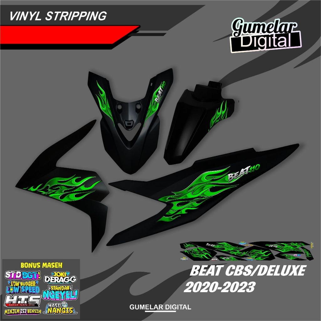 Jual STRIPPING SIMPEL HONDA BEAT DELUXE BEAT STREET API LIVERY SS R ...