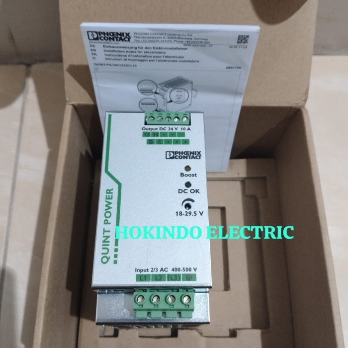 Jual POWER SUPPLY PHOENIX CONTACT QUINT-PS/3AC/24DC/10 3 PHASE ...