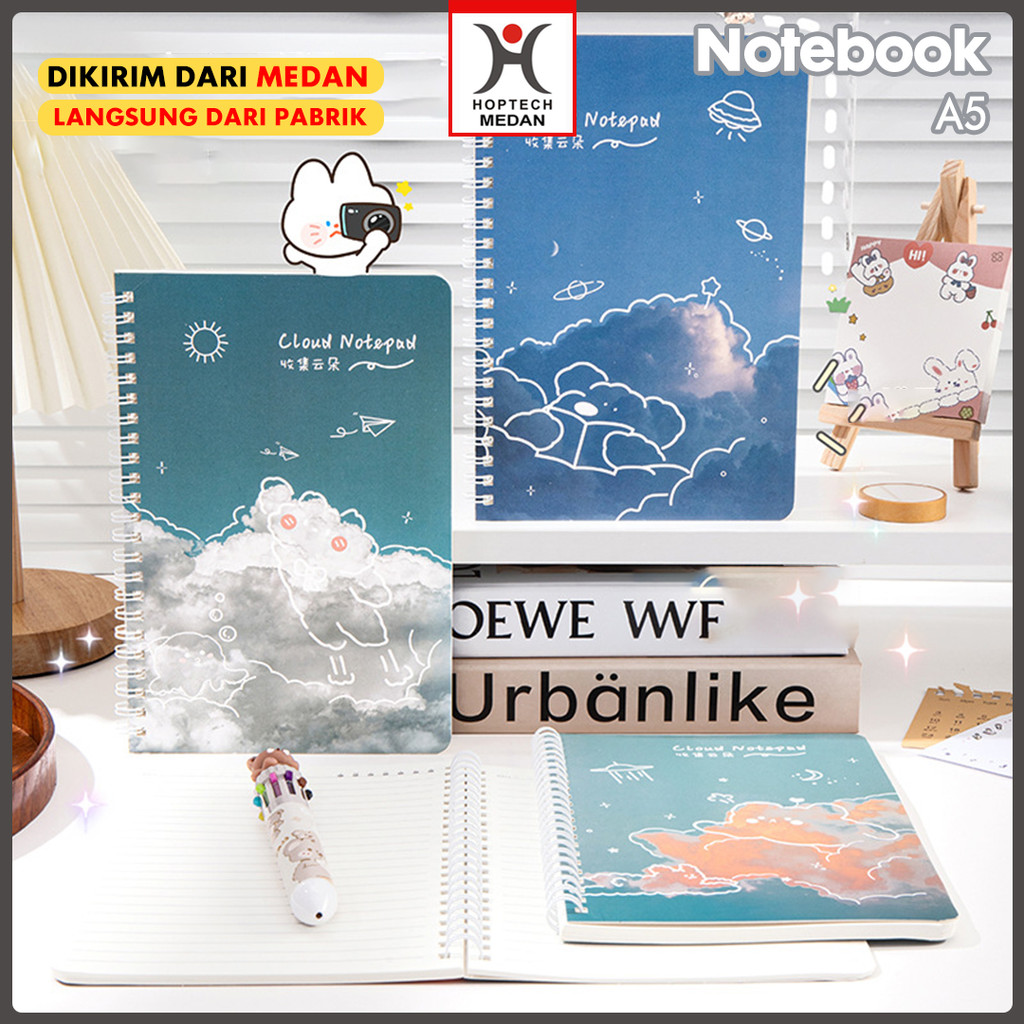 Jual Hoptech - Notebook A5 Buku Diary Aesthetic Isi 4PCS Buku Jurnal ...