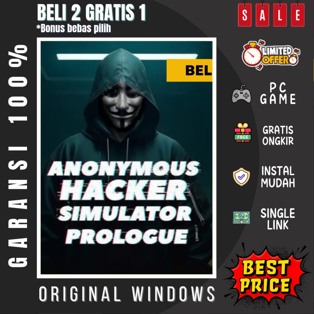 Jual ANONIMOUS HACKER SIMULATOR - GAME PC - GAME LAPTOP - PC GAMES ...