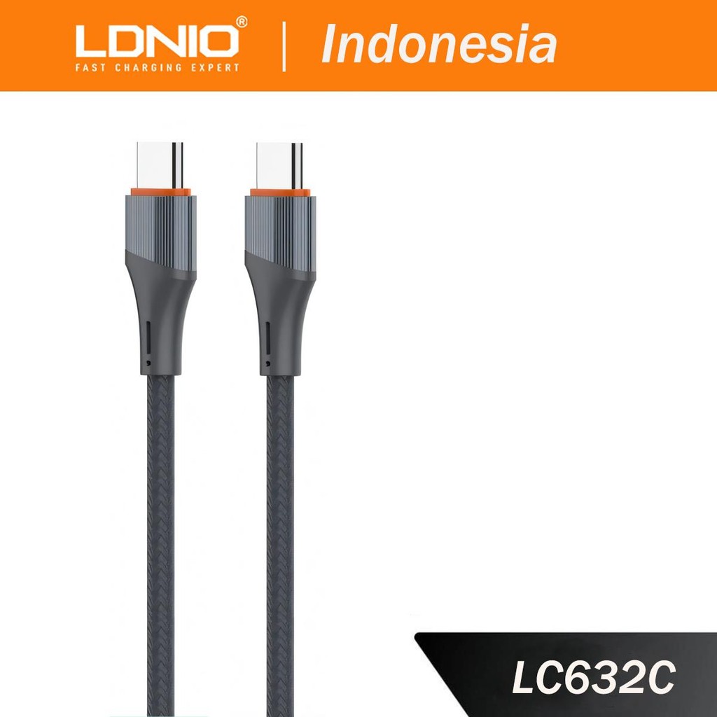Jual Ldnio 65W Data Cable 2 Meter Type C to Type C PD+QC 3.0 Fast Charging LC632C | Shopee Indonesia