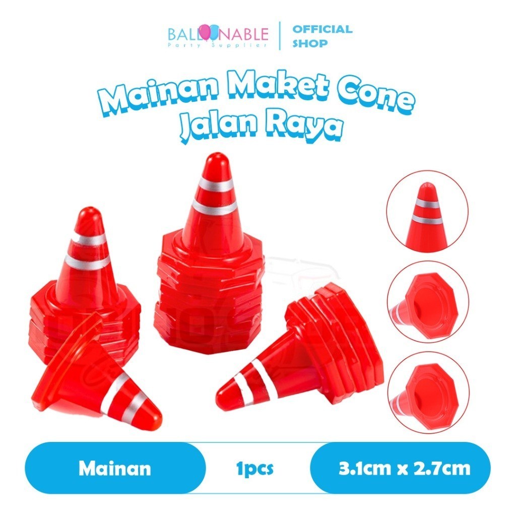Jual KAUFAZ Mainan Maket Cone Jalan Raya Merah Kerucut Safety Traffic ...