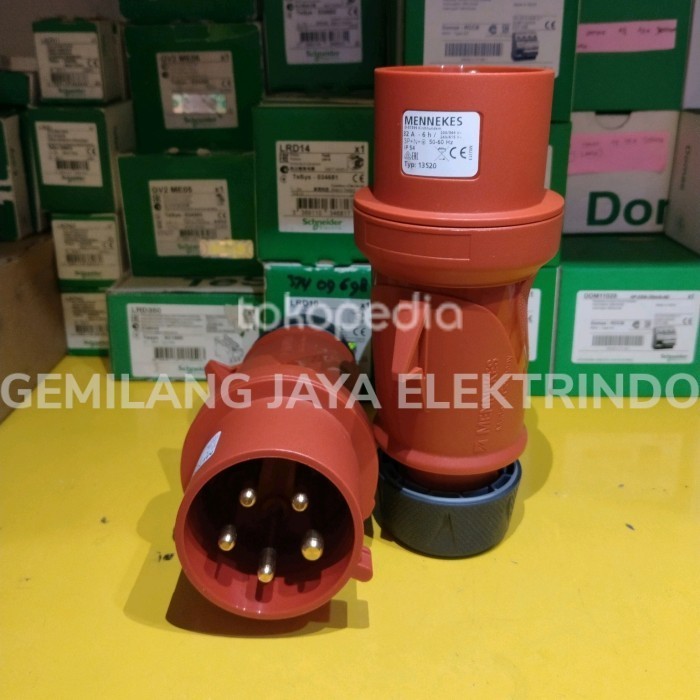 Jual PLUG MENNEKES 5PIN 32A 3P+N+E 32A iP54 13520 MENNEKES ORIGINAL ...