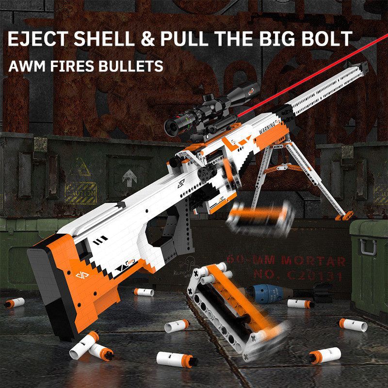 Jual Military Series Ww2 Awm W6 Sniper Rifle Building Blocks Model Moc ...