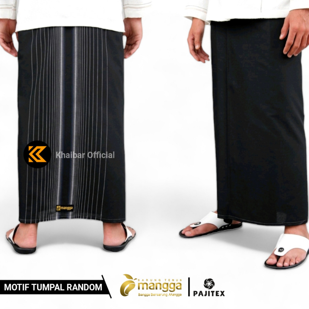 Jual SARUNG HITAM POLOS MANGGA GOLD PRIA DEWASA SARUNG HITAM CAP MANGGA ...