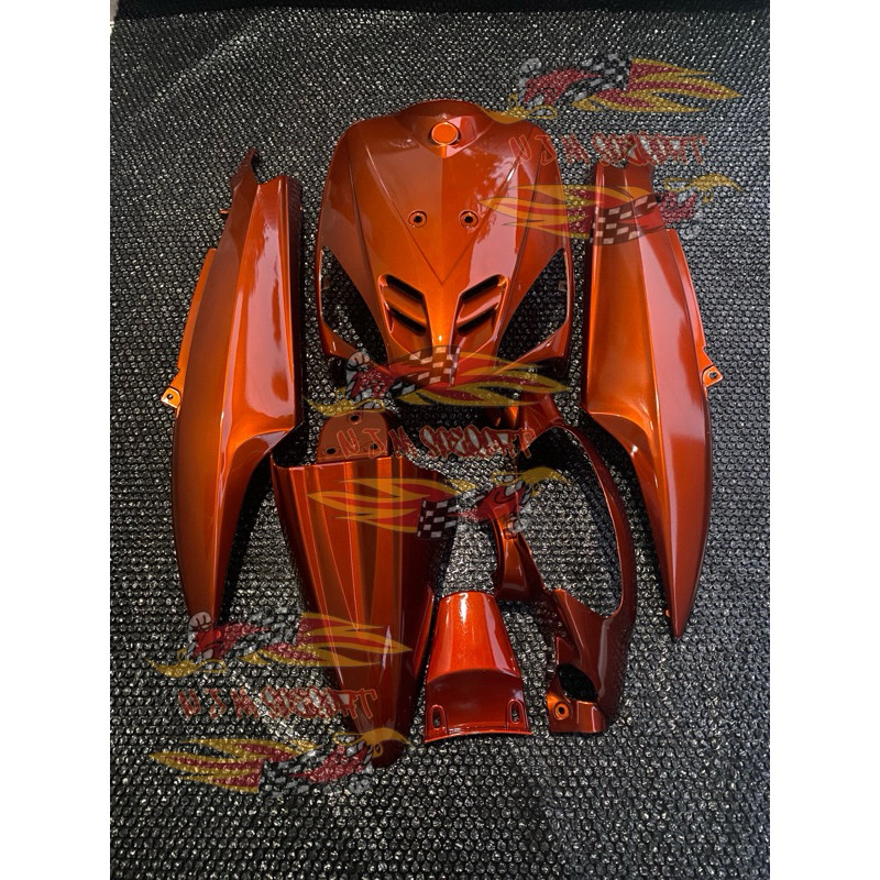 Jual COVER FULL BODY HALUS YAMAHA MIO SPORTY WARNA ORANGE CANDY/OREN ...