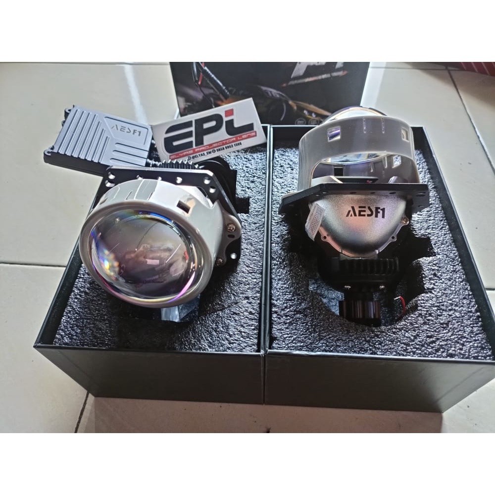 Jual Projie Proji Projector BILED AES F1 58w 3 Inchi Bluefirm Dual Chip ...