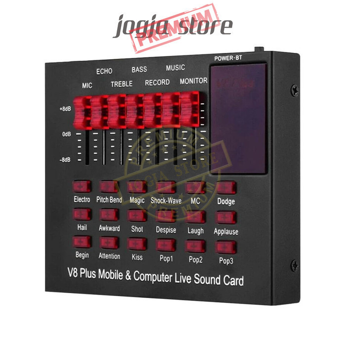 Jual Sound Card V8 Plus Mixer Bluetooth Audio USB EXT Soundcard Live ...
