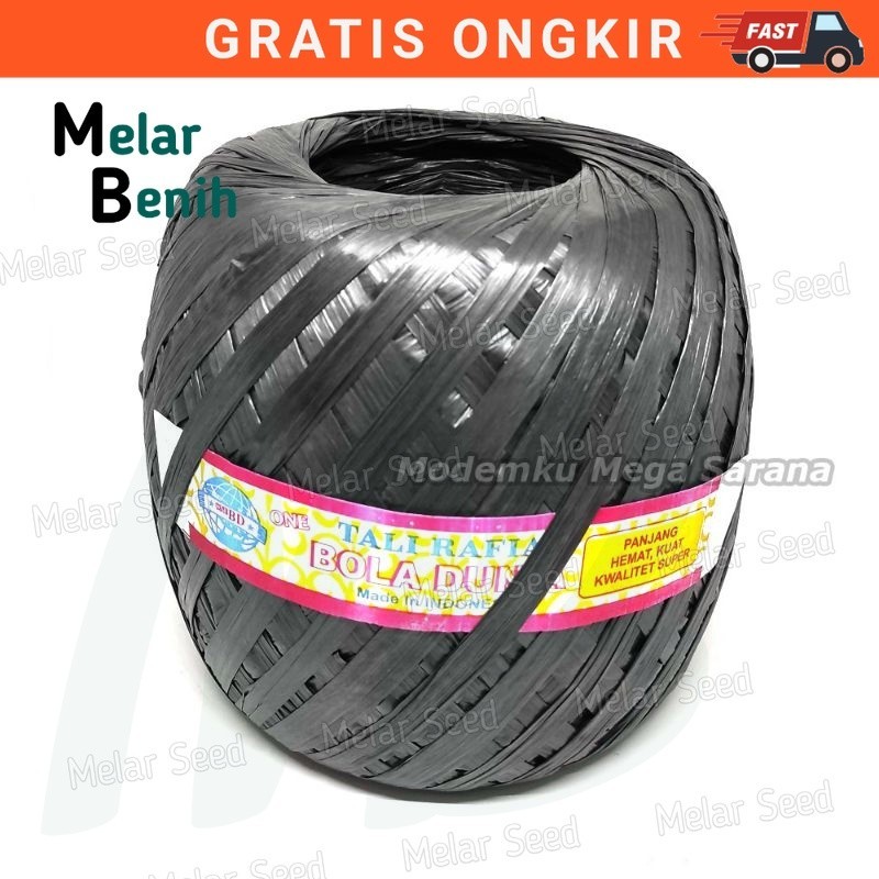 Jual Melar Seed Tali Rafia BOLA DUNIA Kemasan 1Kg Full - Tali Hitam ...