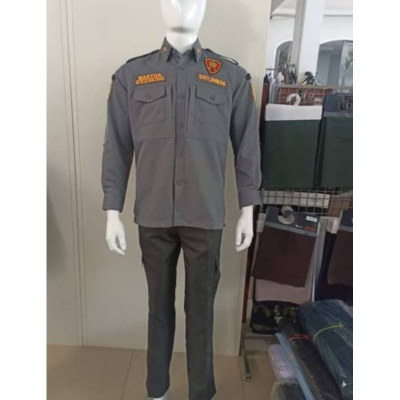 Jual BAJU LINMAS HANSIP TERBARU 2023/KAIN UNIONE DRILL/BAJU SERAGAM ...