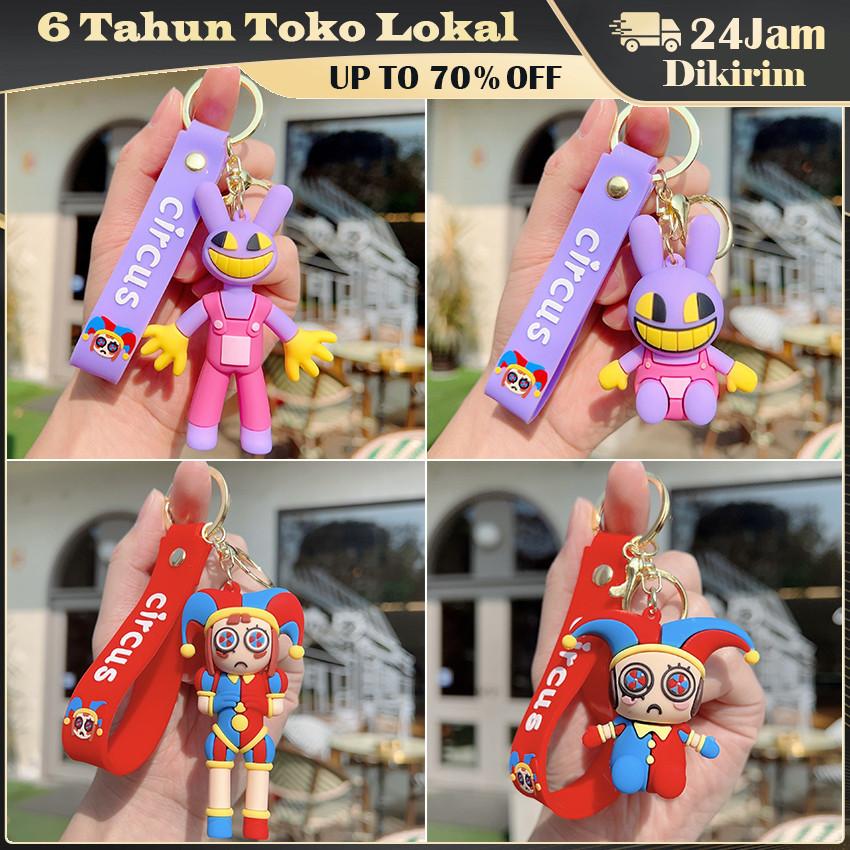 Jual Magical Digital Circus Pomni Jax Silicone Cartoon Keychain ...