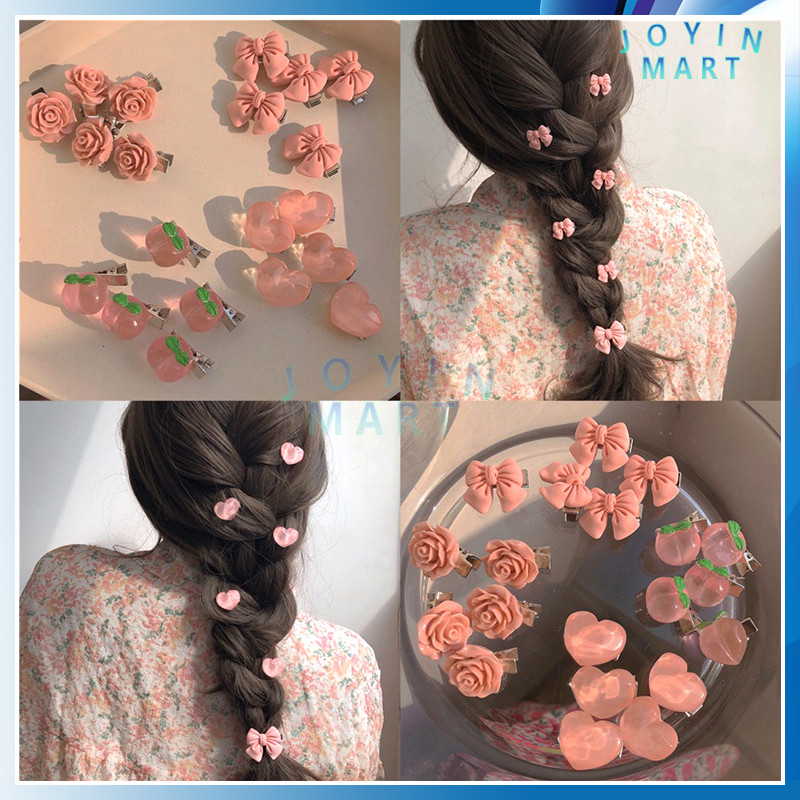 Jual Peach jepit mini baby hair accecories / Jepit Rambut Mini Pink ...