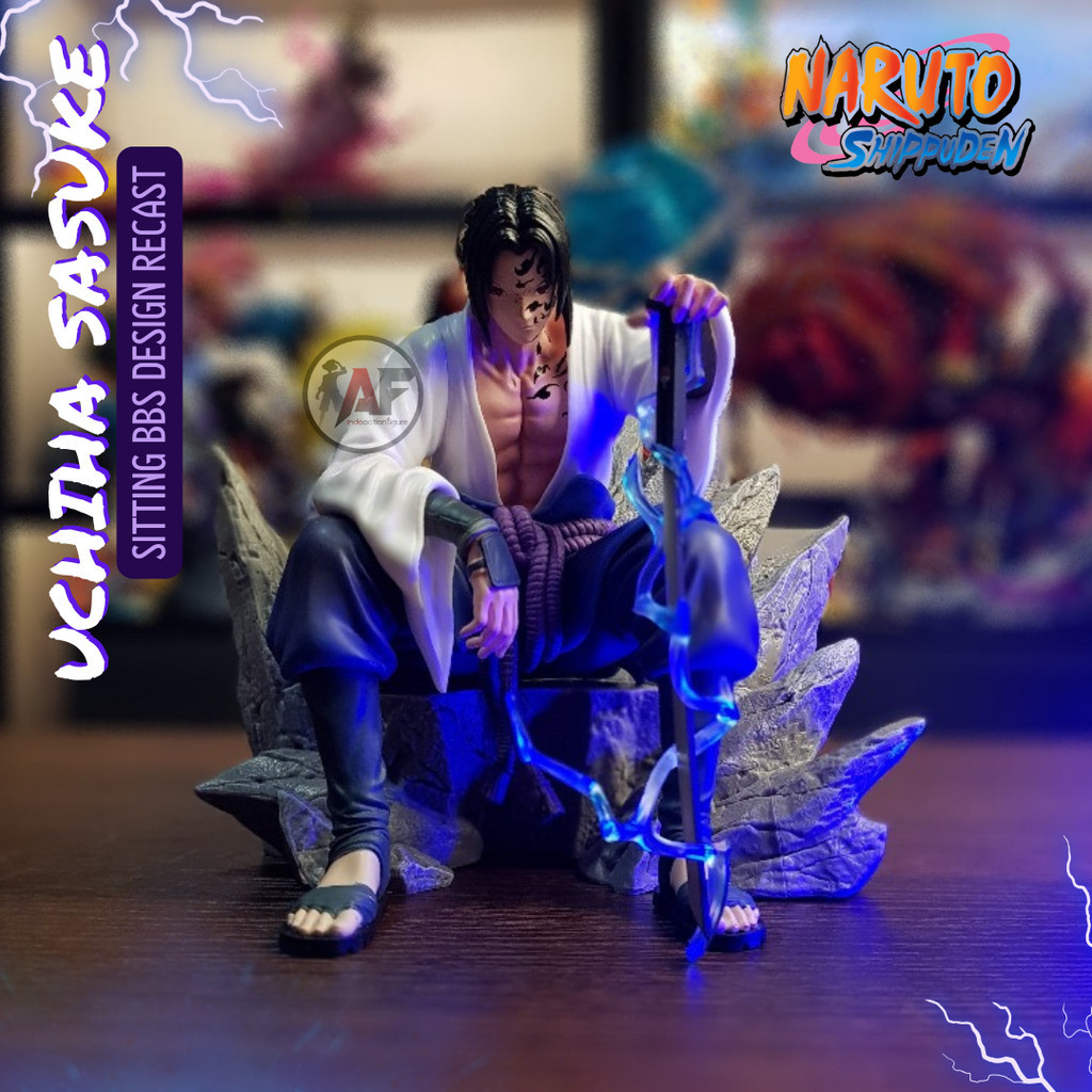 Jual Statue Naruto Uchiha Sasuke Sitting BBS Studio Design Recast ...
