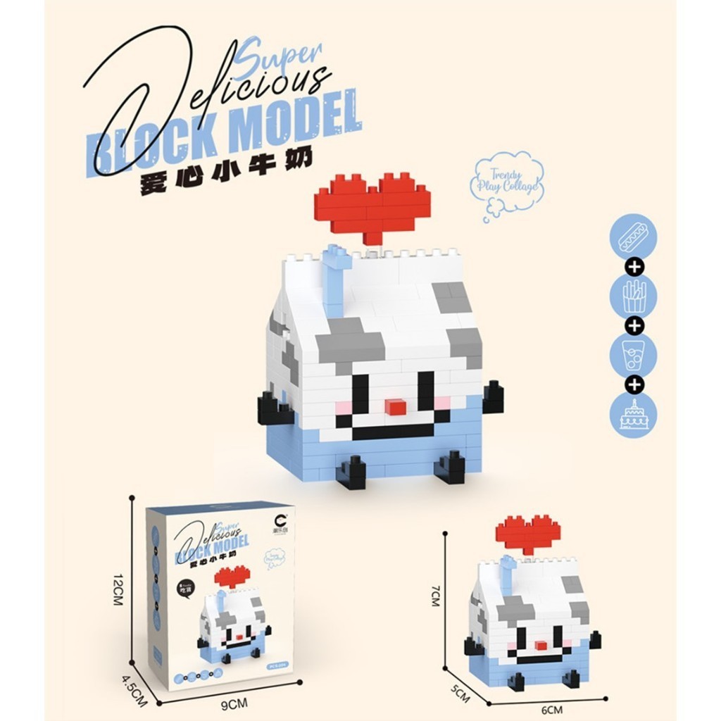 Jual HC DIY Mainan Nano Blocks Brick Susun Model Makanan Block Mini ...
