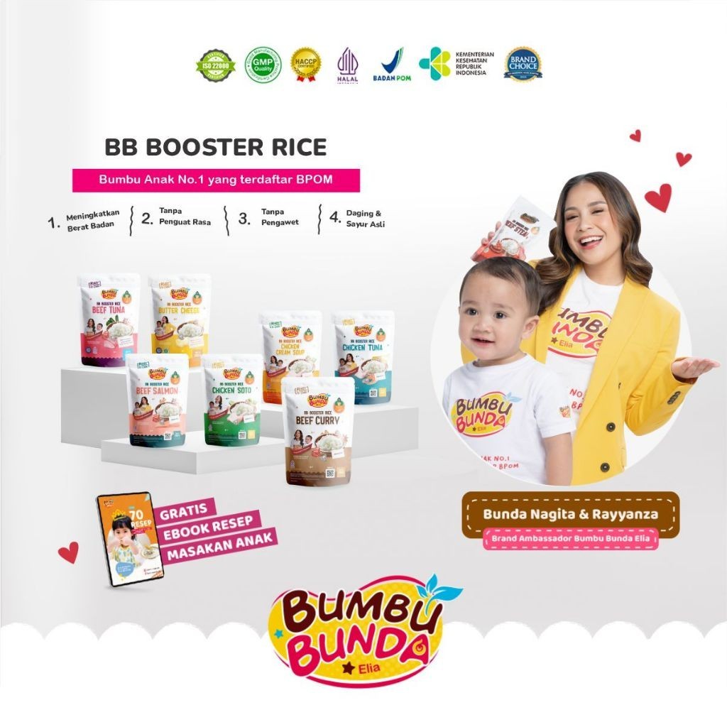 Jual Bumbu Bunda Elia BB Booster Rice MPASI 6 Bulan - 200gr | Shopee ...