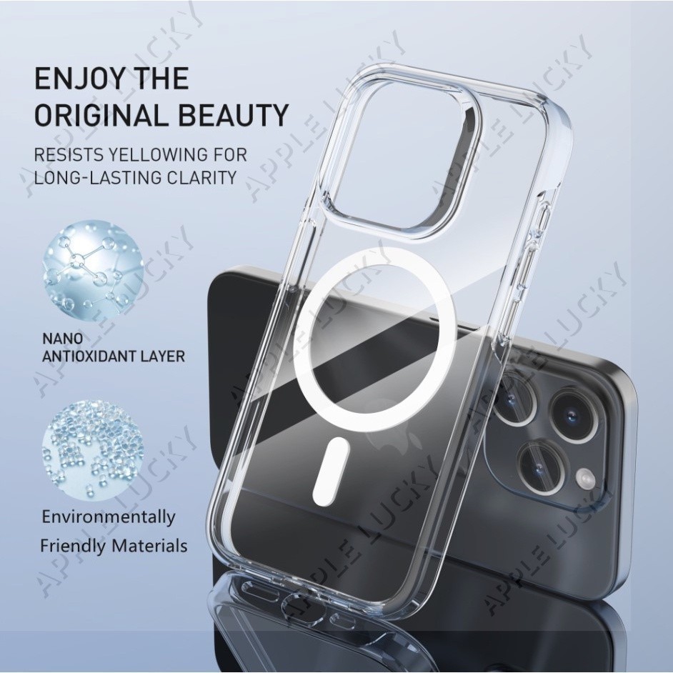 Jual MAGSAFE CASE IPHONE / MAGSAFE CASE IPHONE MAGNET CLEAR HYBRID ...