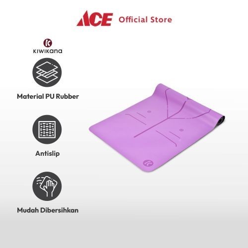 Jual ACE - Kiwikana Matras Yoga Pu Rubber Asana 0.3cm - Ungu I Hijau ...