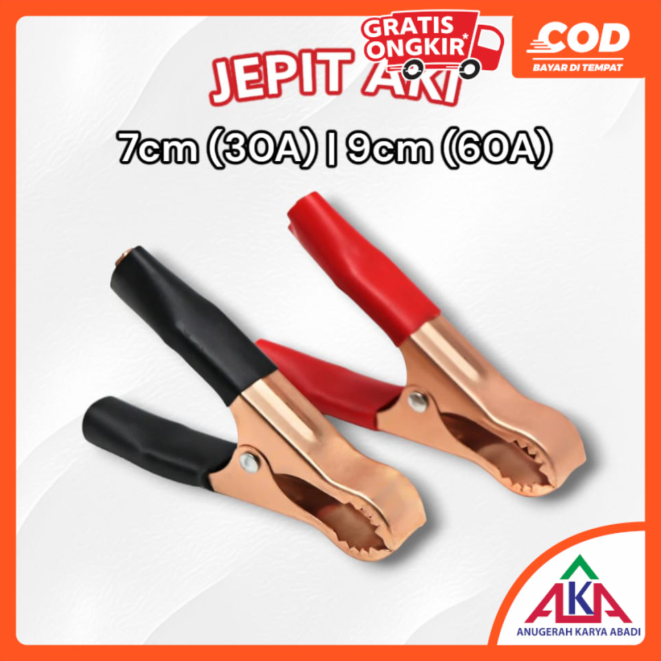 Jual Jepit Capit Aki Accu 30 / 60 Ampere Buaya / Aligator 7 / 9 Cm ...