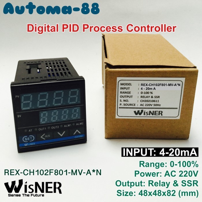 Jual WISNER REX-CH102 Digital Controller Input 4-20mA 0-5V 1-5V Out ...