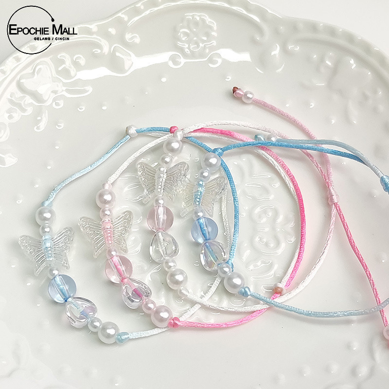 Jual COD Gelang Manik Tali Satin / Beads Bracelet / Gelang Tali Korea ...