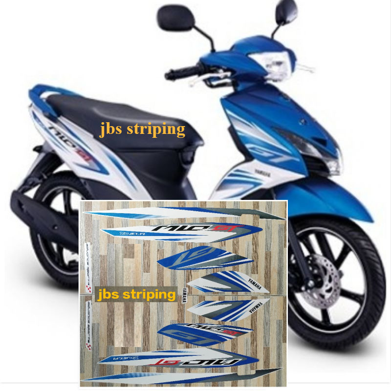 Jual Stiker mio Striping Yamaha Mio GT biru putih tahun 2014 2015 ...