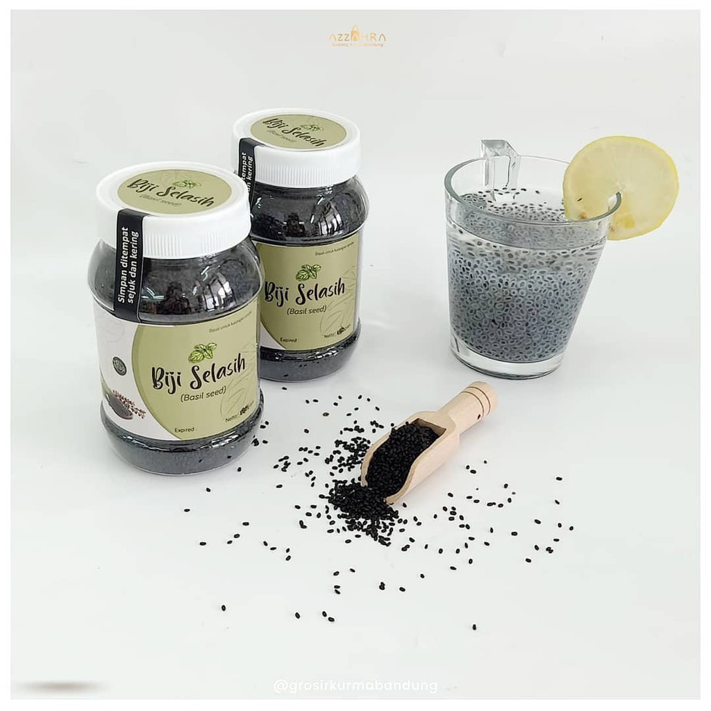 Jual Biji Selasih Basil Seed Botol 180 gr / Basil Seed Rempah JSR ...