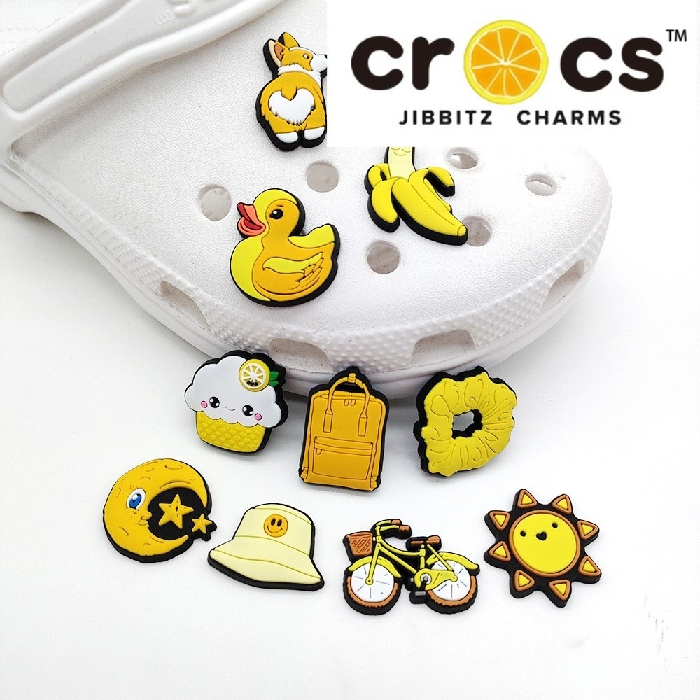 Jual Crocs Jibbitz 224 Pin Sandal Serba Kuning Yellow Hiasan Sendal ...