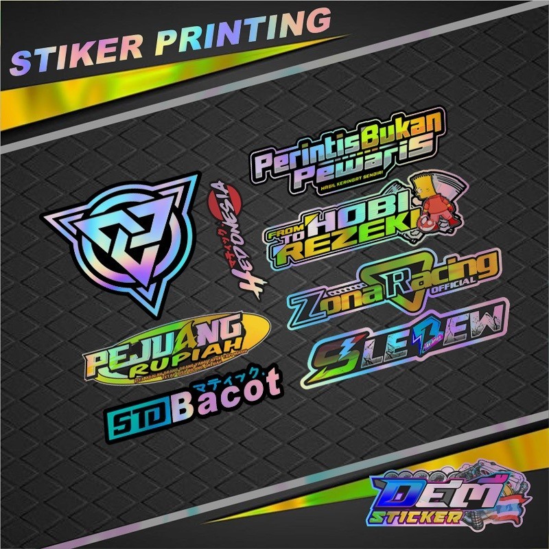 Jual JDM Project- STIKER PACK 1SET ISI 8 STIKER PRINTING KEREN DAN ...